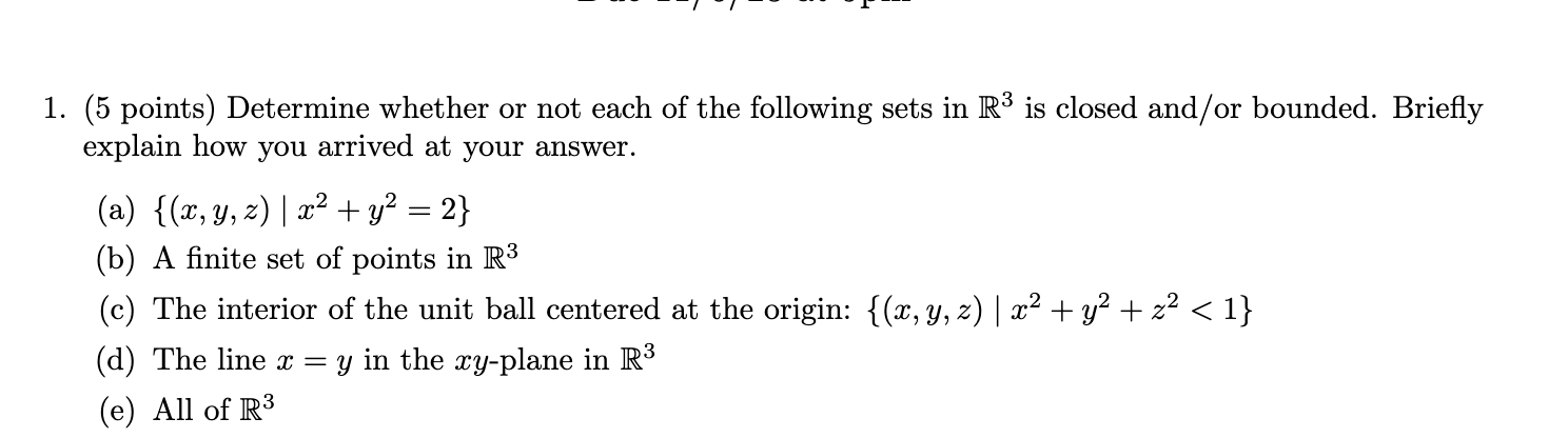 Solved 5 points determine Whether Or Not Each Of The