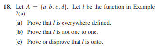 Let A={a,b,c,d}. ﻿Let l ﻿be the function in | Chegg.com