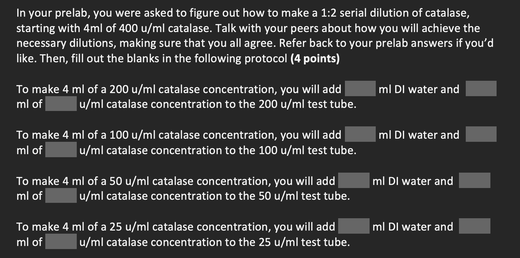 Solved In your prelab, you were asked to figure out how to | Chegg.com