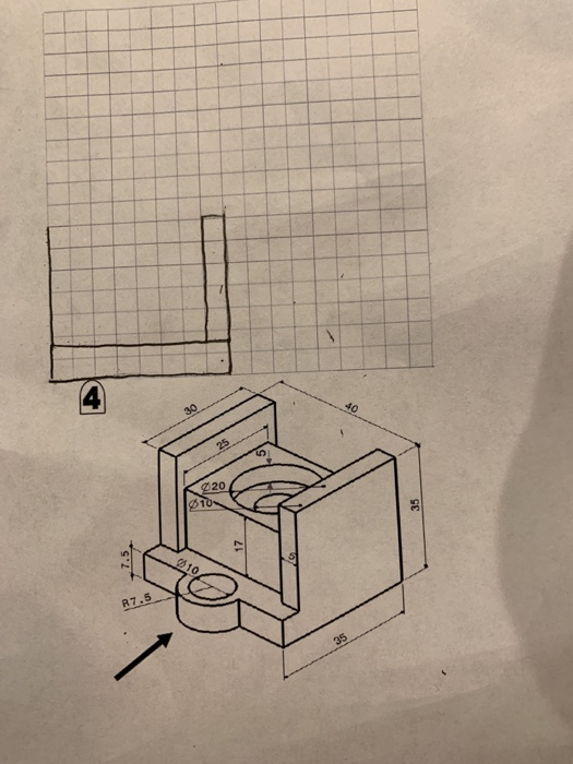 Solved Draw the three primary views (front, top and left or | Chegg.com
