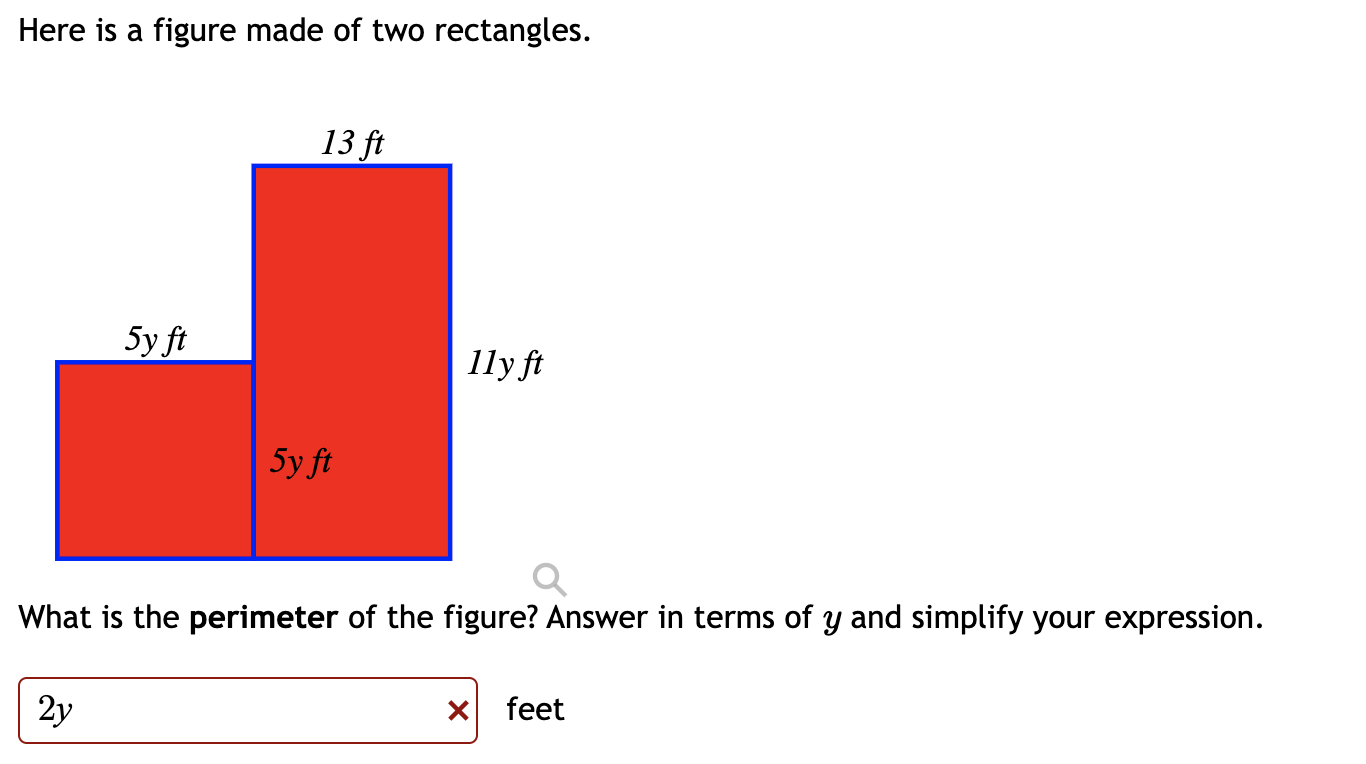 Solved Here is a figure made of two rectangles. What is the | Chegg.com