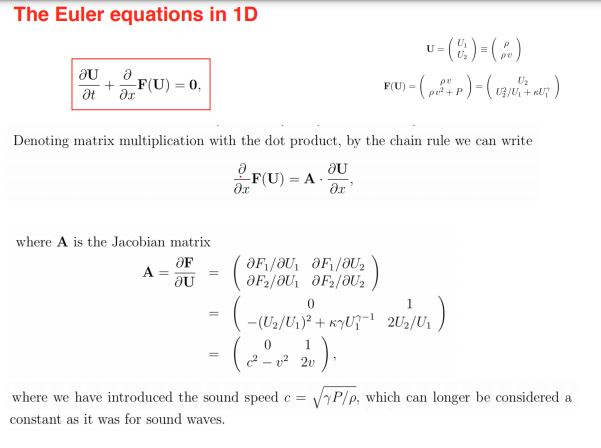 Solved The Euler equations in 1D au at U=(%) = (2) - (pdf 4 | Chegg.com