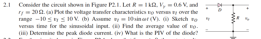 Solved simulate the circuit for problem 2.1 in LTspice | Chegg.com