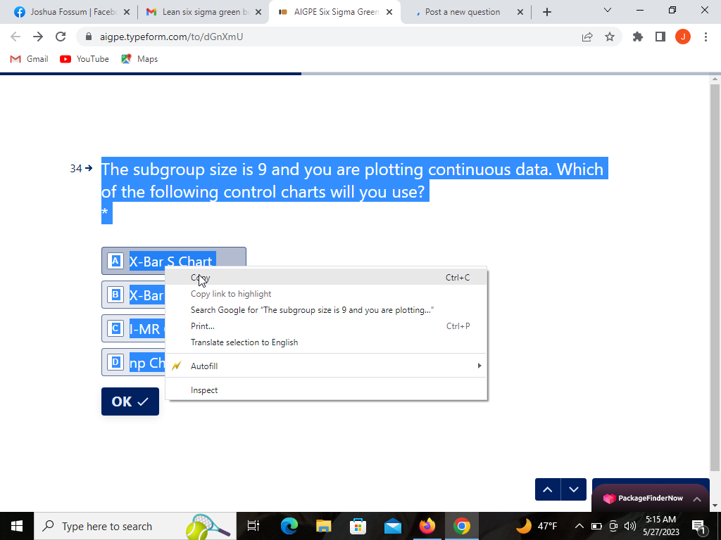Solved → The subgroup size is 9 and you are plotting | Chegg.com