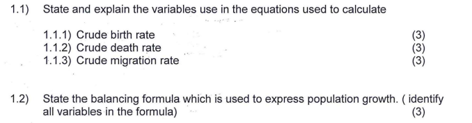 Solved 1.1) State and explain the variables use in the | Chegg.com