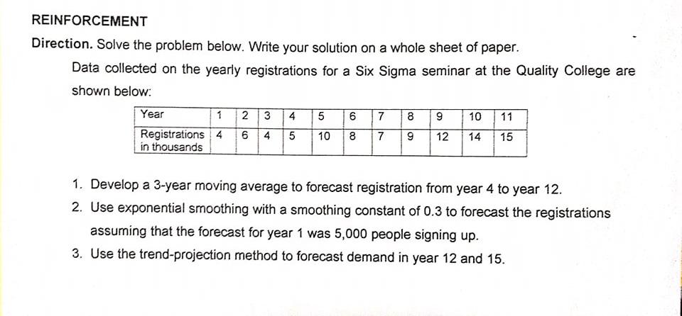 Solved REINFORCEMENT Direction. Solve the problem below. | Chegg.com