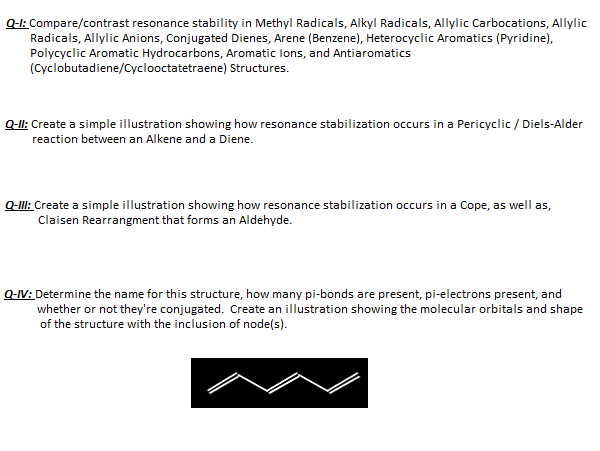Solved Q-I: Compare/contrast resonance stability in Methyl | Chegg.com