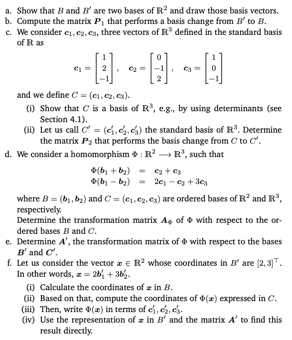 Solved 2.20 Let us consider b1,b2, 61, 62, 4 vectors of R2 | Chegg.com