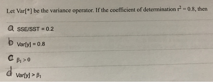 Solved Let Var[*] be the variance operator. If the | Chegg.com