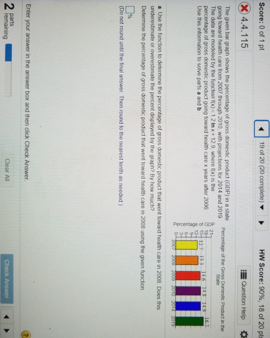 Solved Score: 0 of 1 pt 19 of 20 (20 complete) HW Score: | Chegg.com