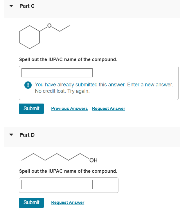 Solved Spell out the IUPAC name of the compound. You have | Chegg.com