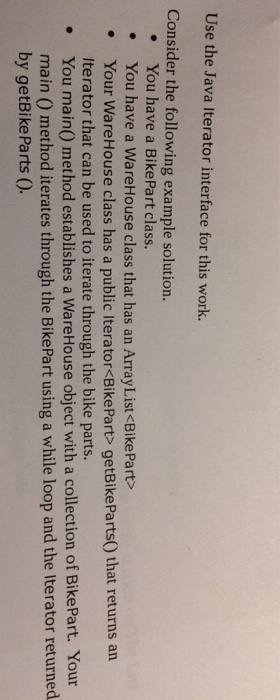 Solved Use the Java Iterator interface for this work. | Chegg.com