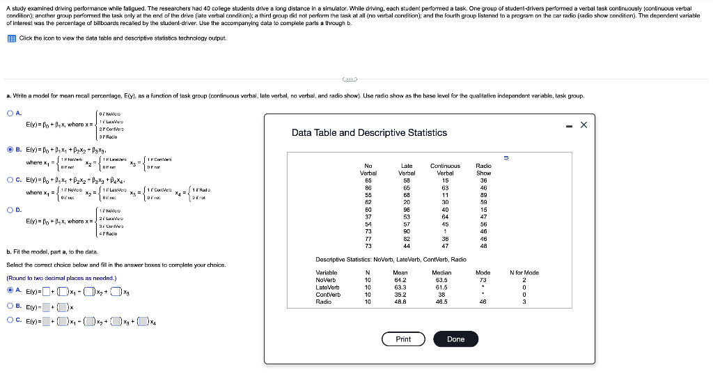 Solved of interest was the percertage of billboards recaled | Chegg.com