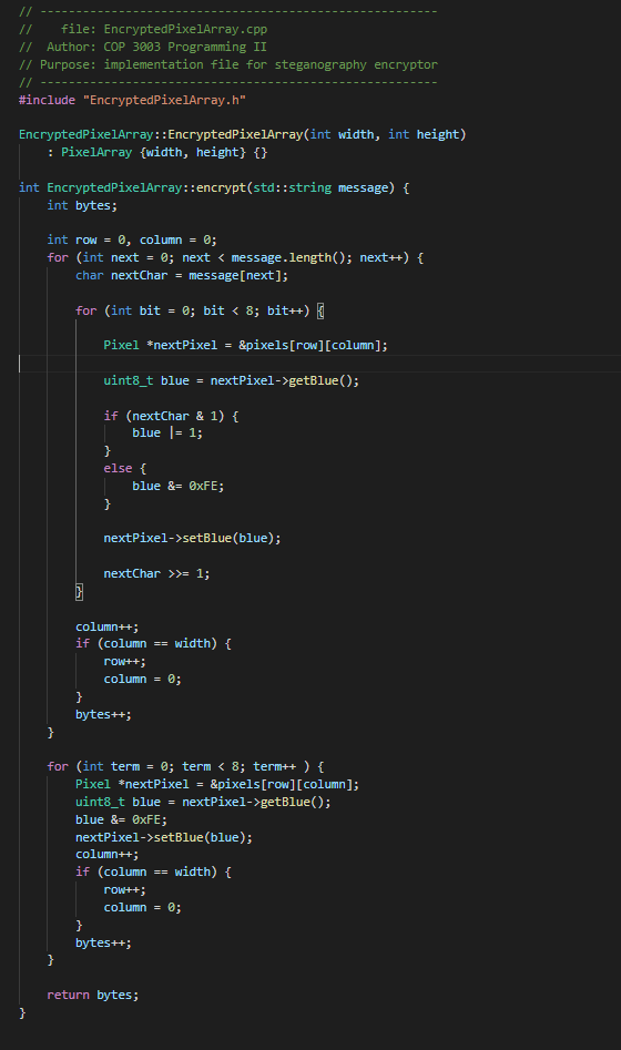 Finish the Stenography project by expanding on your | Chegg.com