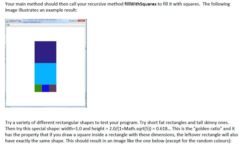Question 3: Recursive graphics This question does not | Chegg.com