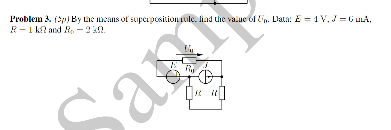 Solved Problem 3. (5p) By the means of superposition rule, | Chegg.com