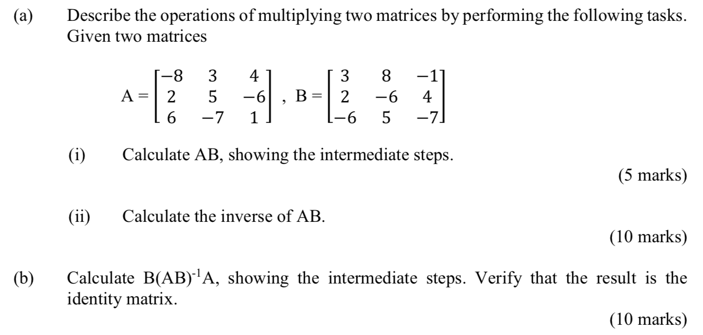 Solved (a) Describe the operations of multiplying two | Chegg.com