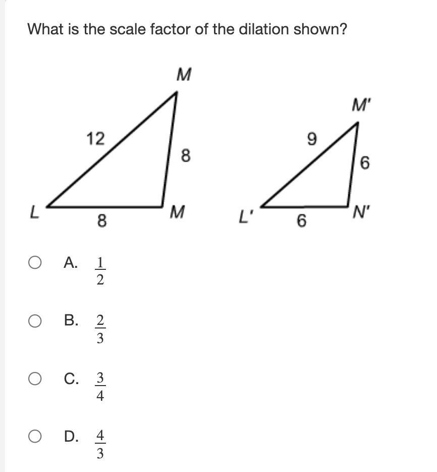 Solved For a dilation with a scale factor greater than 1, | Chegg.com