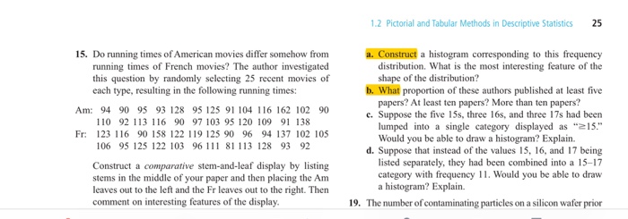 Solved 25 1.2 Pictorial and Tabular Methods in Descriptive | Chegg.com