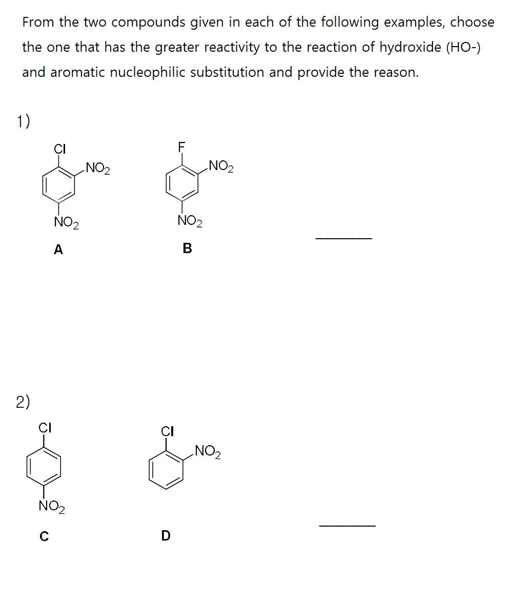 Solved From the two compounds given in each of the following | Chegg.com