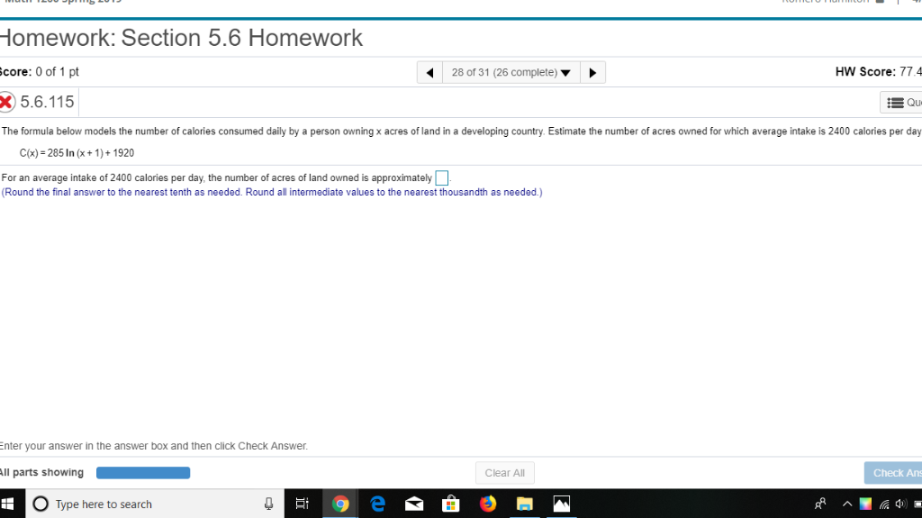 Solved Omework Section 5 6 Homework Core 0 Of 1 Pt Hw