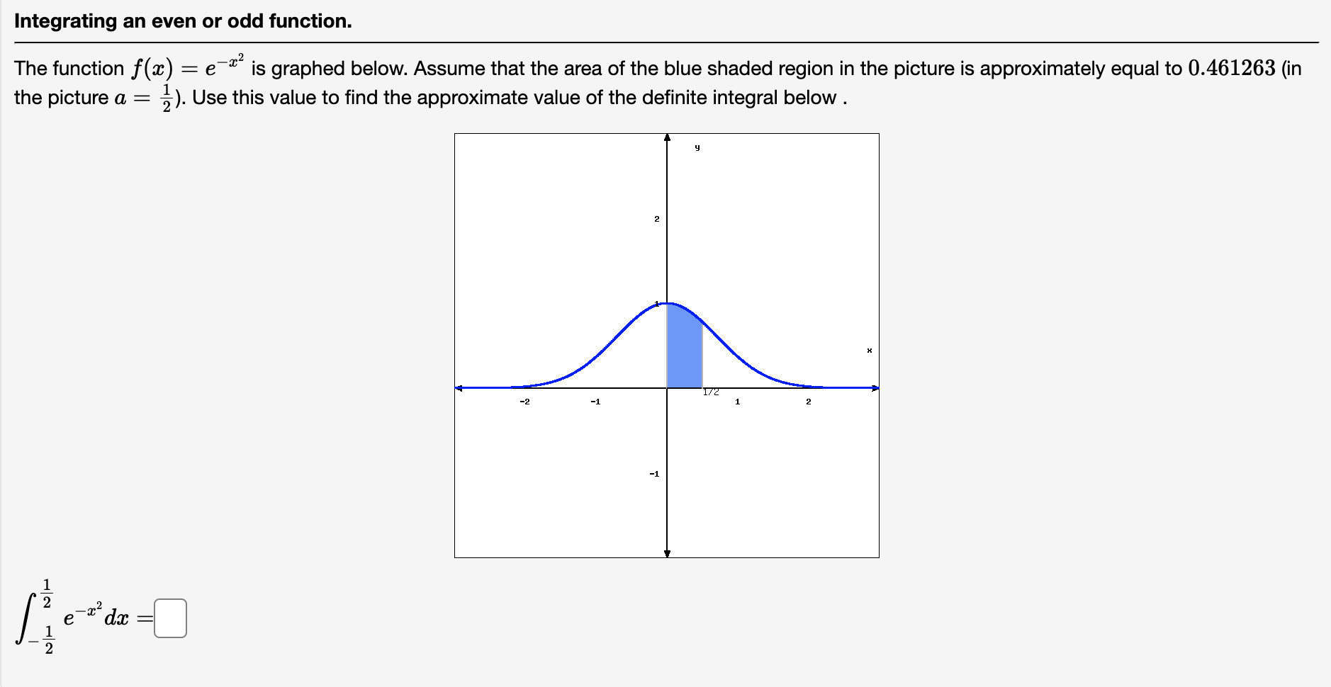 Solved Integrating an even or odd function. x² The function | Chegg.com