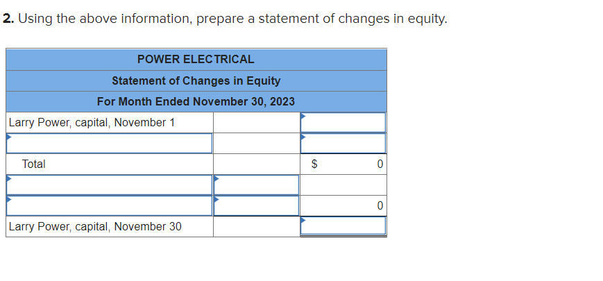 Solved Larry Power started a new business in the name of | Chegg.com