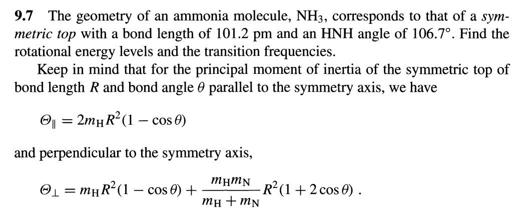 9.7 The geometry of an ammonia molecule, NH3, | Chegg.com