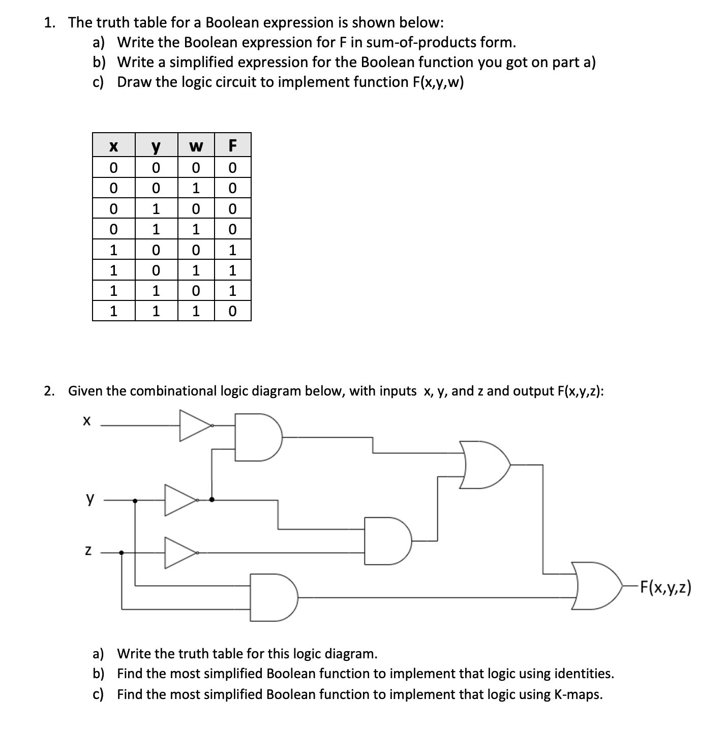 Solved Complete the following questions below. Show out any | Chegg.com