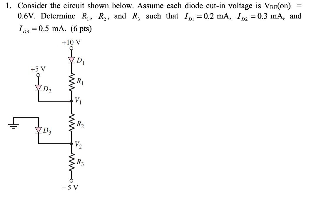 Solved 1 Consider The Circuit Shown Below Assume Each 