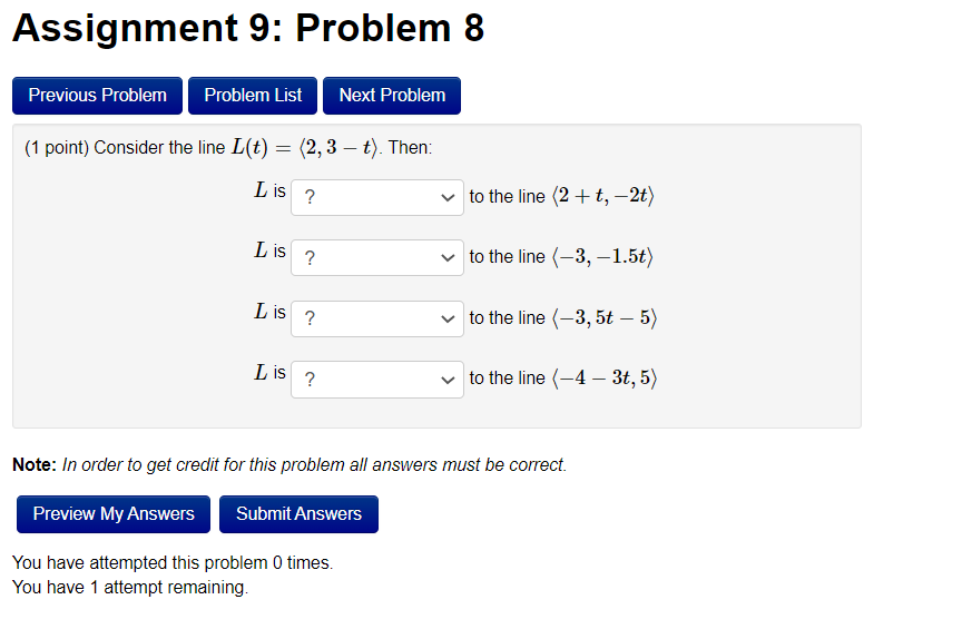 Solved Assignment 9 Problem 8 Previous Problem Problem List 0394
