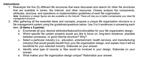 Solved Instructions: 1. Reanalyze the five (5) different | Chegg.com