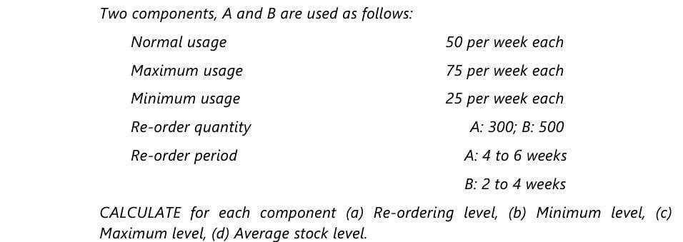 Solved Two components, A and B are used as follows: Normal | Chegg.com