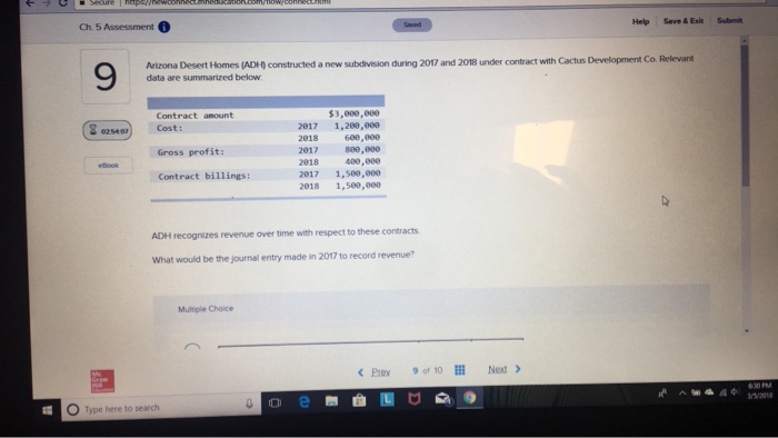 Solved Ch 5 Assessment Help Seve & Exit Submit Arizona | Chegg.com