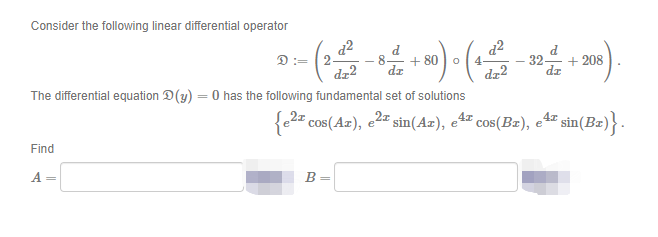 Solved Consider the following linear differential operator | Chegg.com