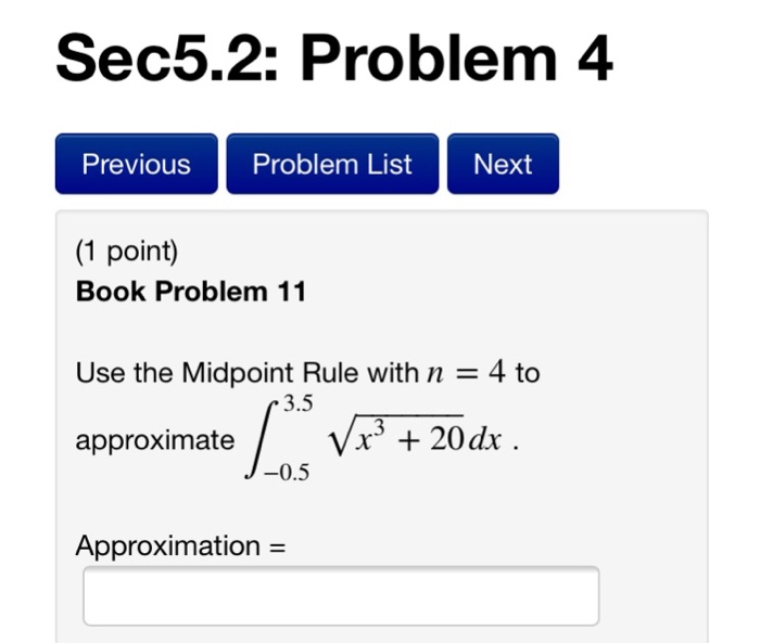Solved Sec5.2: Problem 2 Previous Problem List Next (1 | Chegg.com