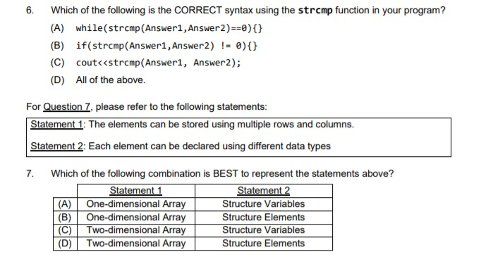 Solved 6. Which of the following is the CORRECT syntax using | Chegg.com