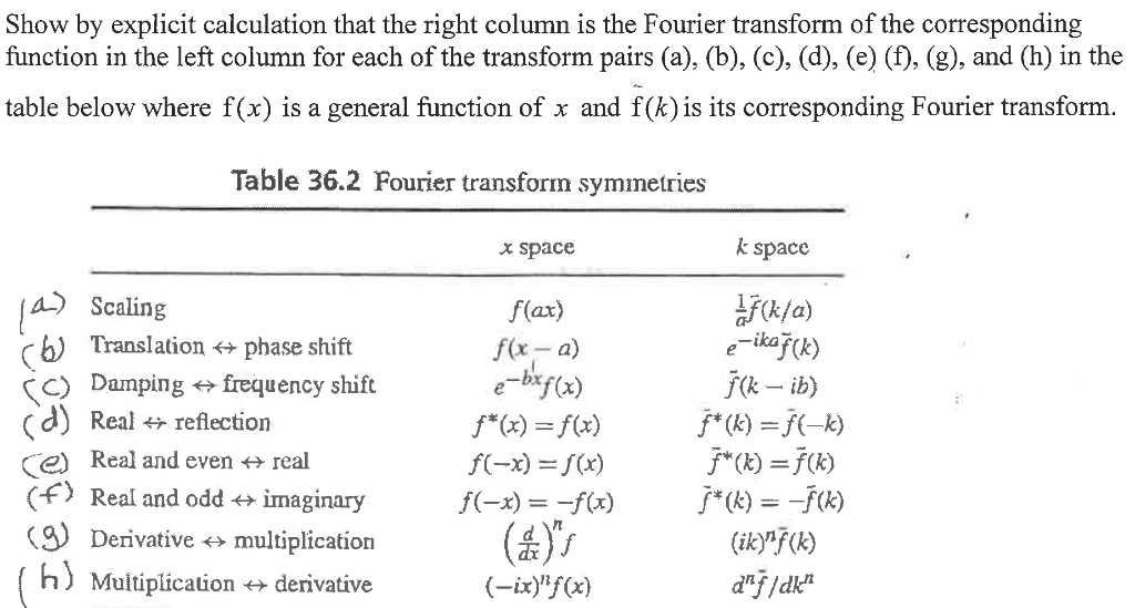 Solved Show by explicit calculation that the right column is | Chegg.com