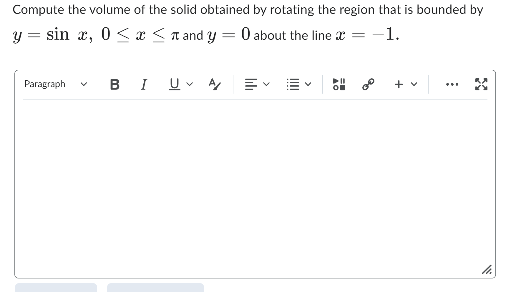 Solved Compute the volume of the solid obtained by rotating | Chegg.com