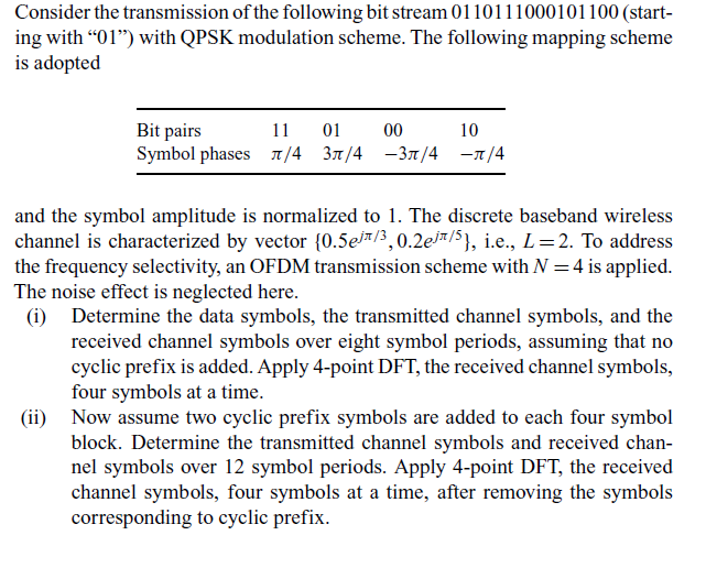 Consider the transmission of the following bit stream | Chegg.com