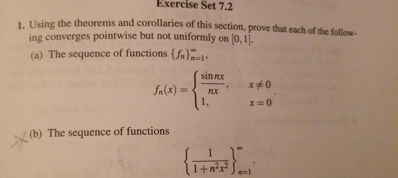 Solved Exercise Set 7.2 Using the theorems and corollaries | Chegg.com