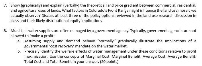 7. Show (graphically) and explain (verbally) the | Chegg.com