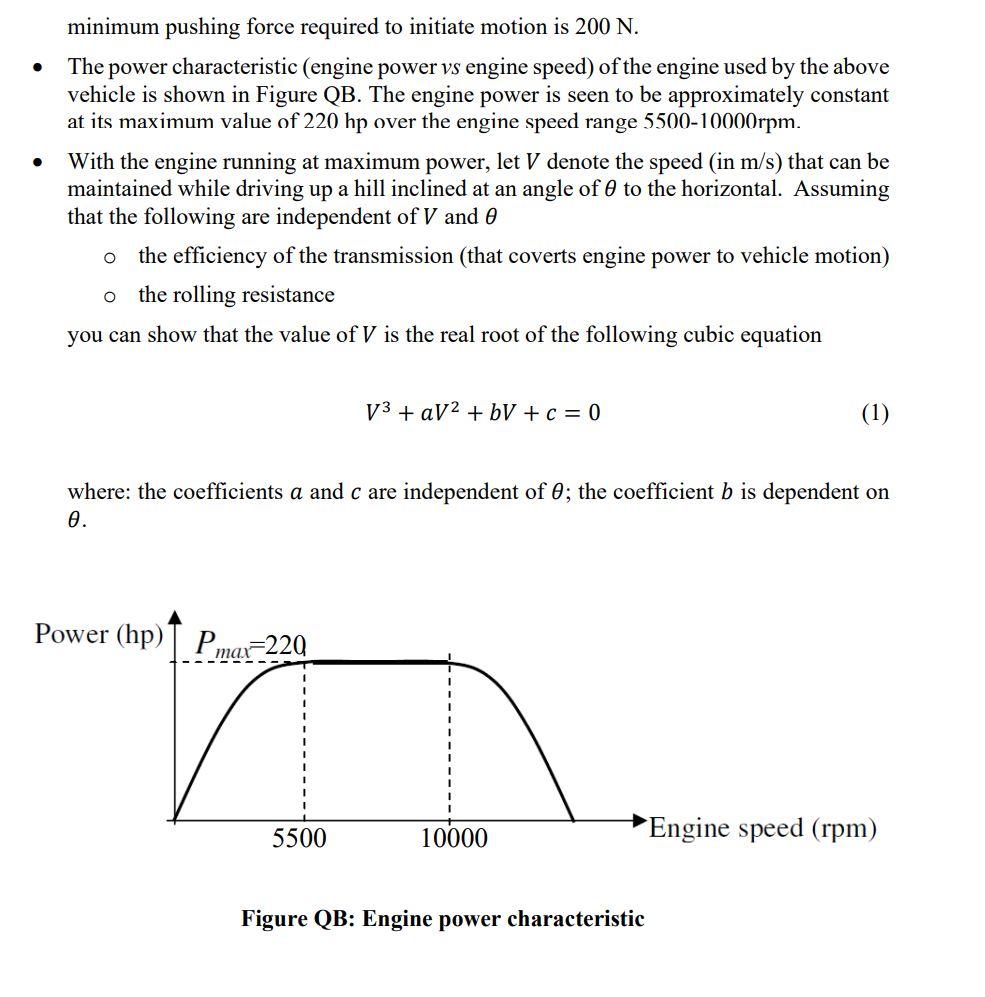 Solved 1) What is the value of the rolling resistance in | Chegg.com