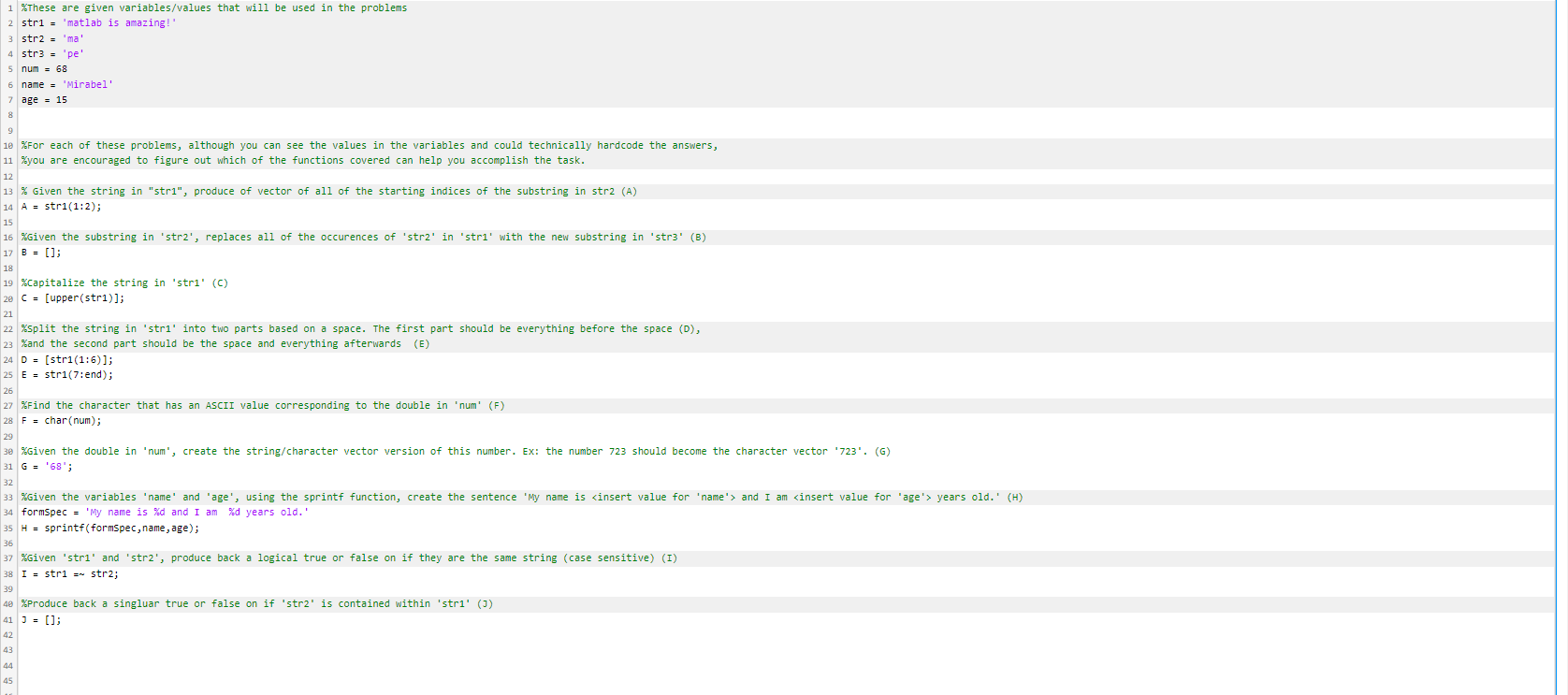 Solved 1 These Are Given Variablesvalues That Will Be Used 