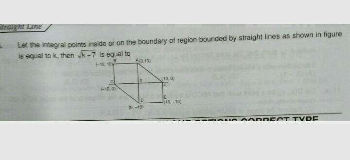 Solved straight Line Let the integral points inside or on | Chegg.com