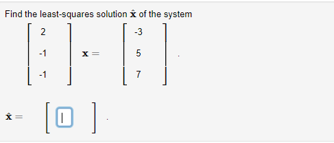 Solved Find the least-squares solution x^ of the system | Chegg.com