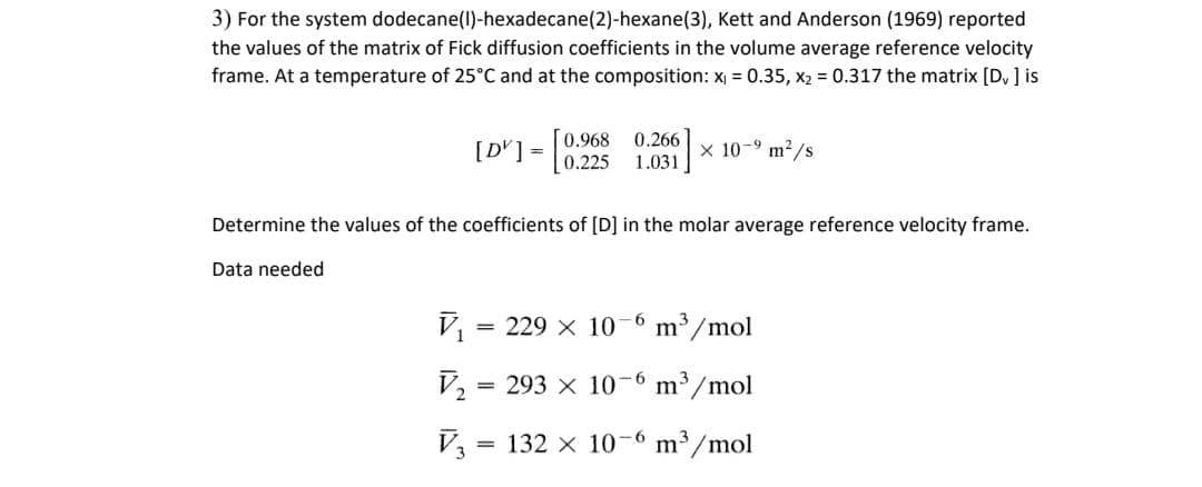 Solved Determine the values of ﻿the coefficients of [D] in | Chegg.com
