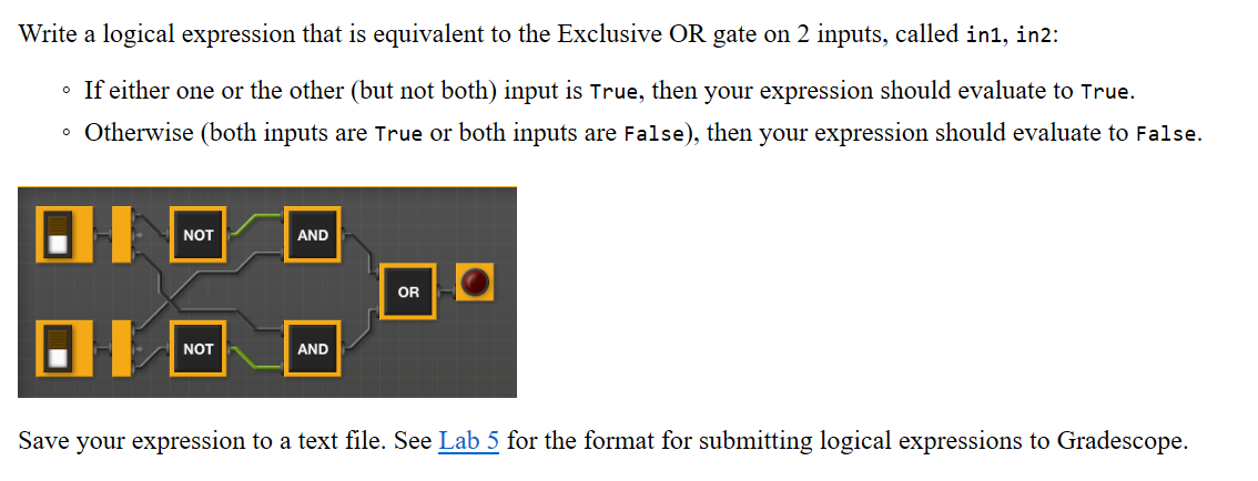 Solved Write a logical expression that is equivalent to the | Chegg.com