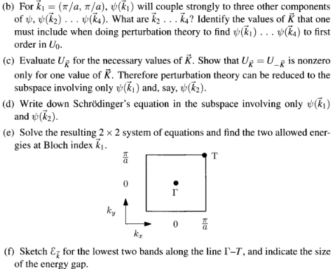 Solved 1. Nearly free electrons: (a) Consider a | Chegg.com