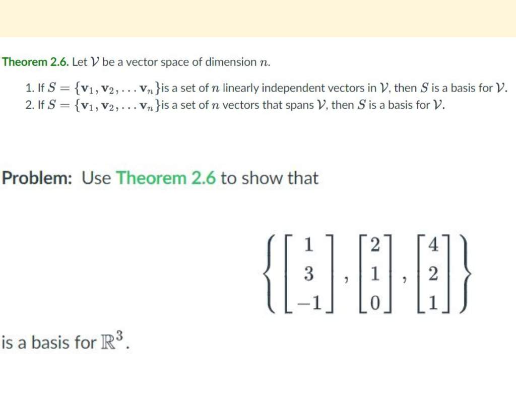Solved Theorem 2.6. Let V be a vector space of dimension n. | Chegg.com